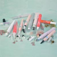 China 30ml Plastic Cosmetic Squeeze Tube with Clear Window and Brush Applicator - 13-60mm Diameter Range for OEM Packaging for sale