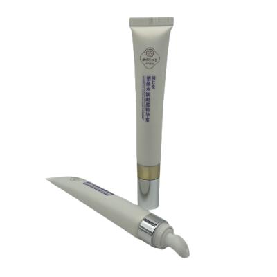 China 10ml-15ml Silver Eye Cream Cosmetic Tube with Zinc Alloy Massage Applicator - 13-60mm Diameter Custom Packaging for sale