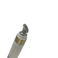China 10ml-15ml Silver Eye Cream Cosmetic Tube with Zinc Alloy Massage Applicator - 13-60mm Diameter Custom Packaging for sale