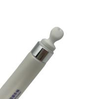China 10ml-15ml Silver Eye Cream Cosmetic Tube with Zinc Alloy Massage Applicator - 13-60mm Diameter Custom Packaging for sale