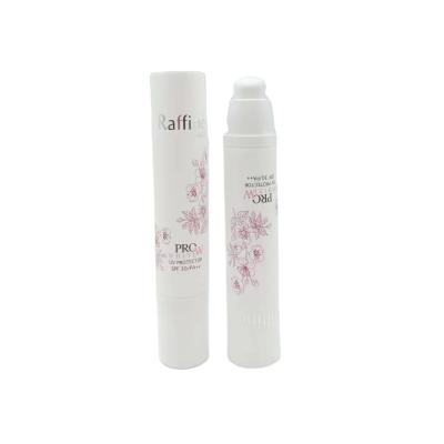 China 30mm Diameter 50ml Plastic Airless Pump Tube for Sunscreen Cream and Cosmetic Primer Packaging for sale