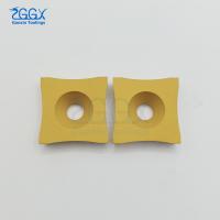 China CVD Coating Lathe Cutting Cemented Carbide Inserts Golden Gray for sale