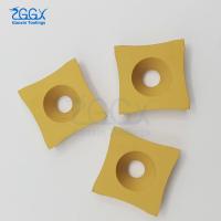 China CVD Coating Lathe Cutting Cemented Carbide Inserts Golden Gray for sale