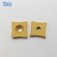 China CVD Coating Lathe Cutting Cemented Carbide Inserts Golden Gray for sale