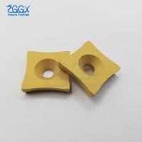 China CVD Coating Lathe Cutting Cemented Carbide Inserts Golden Gray for sale