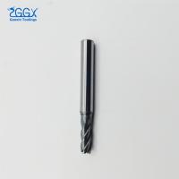 China CNC Tungsten Carbide Four Flute Solid End Mill Cutter 55 65 HRC for sale