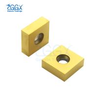 China 10pcs Yellow Carbide Cutter Inserts PVD Coating Metal Cutting Inserts for sale