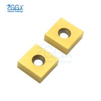 China 10pcs Yellow Carbide Cutter Inserts PVD Coating Metal Cutting Inserts for sale