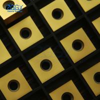 China 10pcs Yellow Carbide Cutter Inserts PVD Coating Metal Cutting Inserts for sale