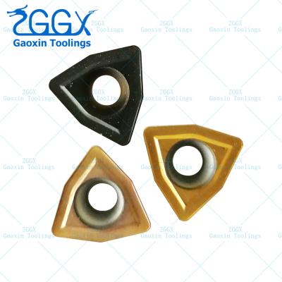 China WCMX Golden CNC Tungsten Carbide Lathe Inserts WCMX040208 CVD PVD Coating Available for sale