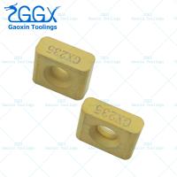 China Tungsten Cutting Carbide Milling Inserts CVD TiN Coated Yellow for sale
