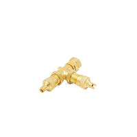 China 12V1 Three Links Tee Joint T-Joint Brass Tyre Valve for Truck Adapter Valve with Cap for TPMS for sale