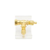 China 12V1 Three Links Tee Joint T-Joint Brass Tyre Valve for Truck Adapter Valve with Cap for TPMS for sale