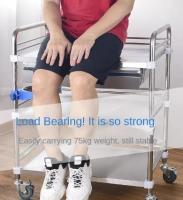 China Stainless Steel Detachable Medical Trolley 220lbs Capacity 2 Shelf Hospital Cart for sale