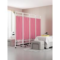China Medical Stainless Steel Hospital Ward Screen Mobile Folding 4 Panel for sale