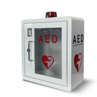 China Defibrillator Metal Storage AED Cabinet Wall Mounted for sale