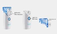 China Portable Handheld Mesh Nebulizer Mini Ultrasonic Steam Inhaler 2-3μm Mist 25dB Quiet for sale