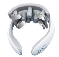 China Four Head Neck And Shoulder Massager Machine Stretchable Vibration Warm ABS Silicone for sale