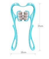 China 6 Wheel Neck and Shoulder Massager PP TPR 350mm Manual Muscle Relaxer for sale
