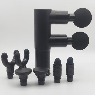 China 2000mAh Wireless Double Head Massage Gun 8 Heads 3200RPM Muscle Relaxation for sale