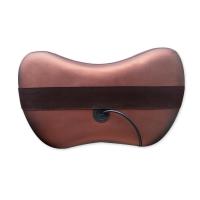 China Dual Use Car Home Electric Neck Kneading Massage Pillow 4 Roller Vibrating Shiatsu for sale