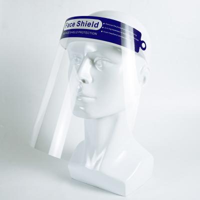 China Disposable PET Splash Proof Face Shield Visor Anti Fog Full Face Protection 33x20 cm CE for sale