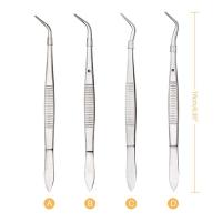 China 16cm Curved Dental Tweezers Stainless Steel High Pressure Disinfection CE for sale