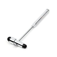 China 23cm Stainless Steel Neurological Reflex Hammer with Soft Rubber Head 90g for sale