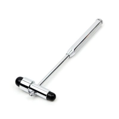 China 23cm Stainless Steel Neurological Reflex Hammer with Soft Rubber Head 90g for sale