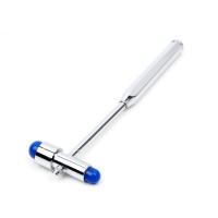China 23cm Stainless Steel Neurological Reflex Hammer with Soft Rubber Head 90g for sale