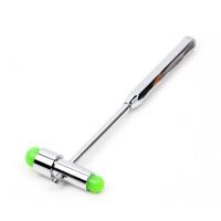 China 23cm Stainless Steel Neurological Reflex Hammer with Soft Rubber Head 90g for sale