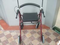 China Collapsible Aluminum Rollator Walker with Seat and Basket for Disabled Elderly 100kg Capacity for sale