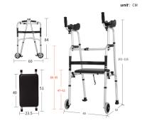 China Aluminum Folding Rollator Walker with Seat 230kg Capacity Lightweight Mobility Aid for sale