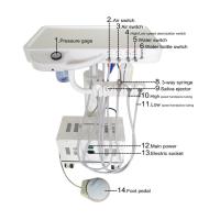 China Electric Veterinary Dental Unit 90 Degree Rotating Tray Mobile with Air Compressor for sale