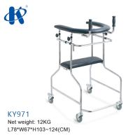 China Kaiyang KY9702 Aluminum Alloy Rolling Walker Rollator 75 kg Capacity 94-138 cm Height for sale