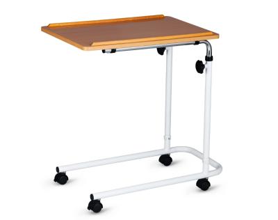 China Waterproof Aluminum Alloy Bedside Table with Wheels 30kg Capacity Height Adjustable Nursing Home for sale