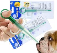 China Pet Pill Shooter Cat Dog Pill Dispenser Silicone Syringe 15cm 30g for sale
