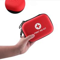 China PU EVA Portable First Aid Bag 17x12x5cm Red Pouch for Workplace Emergency for sale
