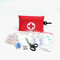 China PU First Aid Waist Bag 21x14cm Travel Emergency Medical Kit Waterproof Custom for sale