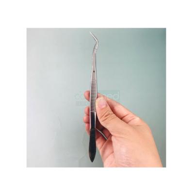 China Stainless Steel Thumb Operating Surgical Tweezers Serrated CE Certified Custom Size for sale