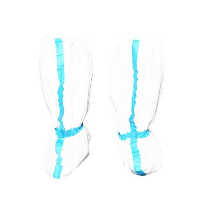 China Disposable Medical Isolation Shoe Cover 40cm PP CPE CE Certified for sale