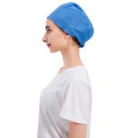China Disposable Surgical Caps Nonwoven Double Elastic Scrub Caps CE Certified OEM Size for sale