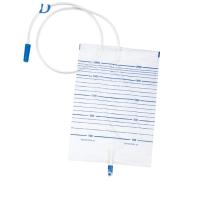 China Disposable Medical Urine Collection Bag 1500ml 2000ml with T Valve CE ISO for sale