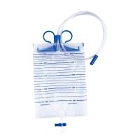 China Disposable Medical Urine Collection Bag 1500ml 2000ml with T Valve CE ISO for sale
