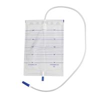 China Disposable Medical Urine Collection Bag 1500ml 2000ml with T Valve CE ISO for sale
