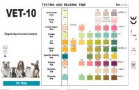 China Vet 10 Parameter Urine Test Strips for Dogs and Cats 99% Accuracy Pet Health Wellness Urinalysis Kit for sale