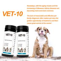 China Vet 10 Parameter Urine Test Strips for Dogs and Cats 99% Accuracy Pet Health Wellness Urinalysis Kit for sale