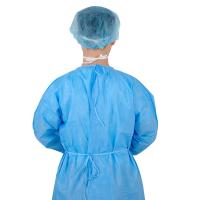 China 45GSM Level 2 SMS Non Woven Disposable Isolation Surgical Gown Autoclavable CE for sale