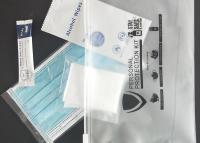 China Disposable Polypropylene PPE Travel Kit 3 Ply Mask Gloves Wipes Non Woven Ergonomic for sale