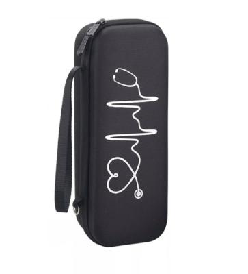 China Portable Hard Stethoscope Case EVA PU 28x11x6 cm Black Pink for sale